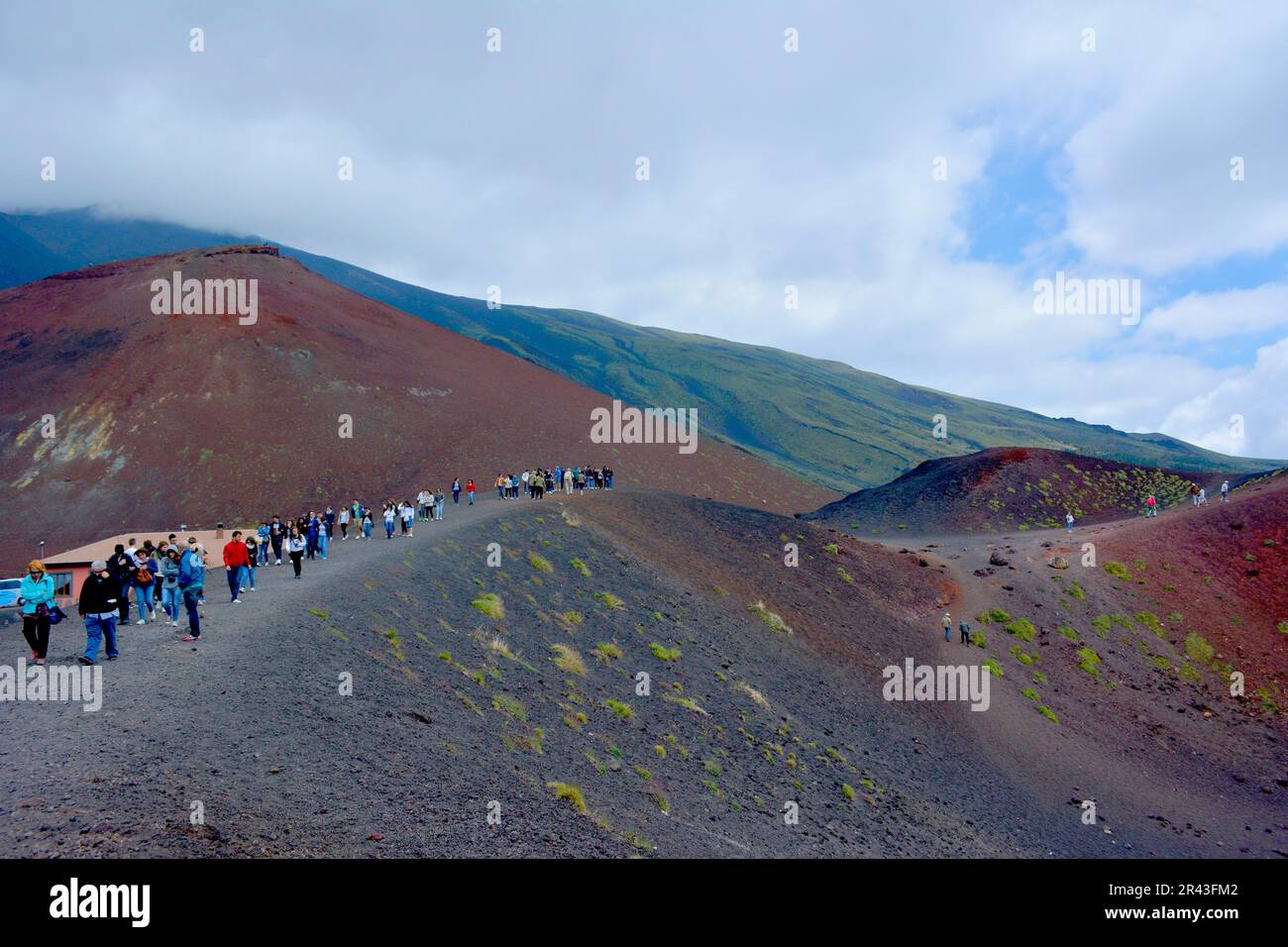 Italy, Italia, Sicily, Etna area, volcanic ash and rock, at Silvestri ...