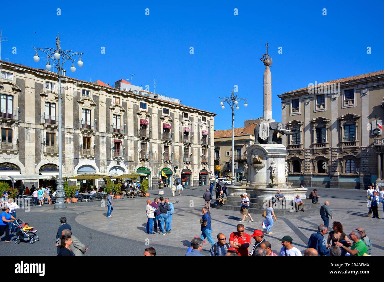 Italy, Italia, Sicily, Catania, city centre, Cathedral square with lava ...