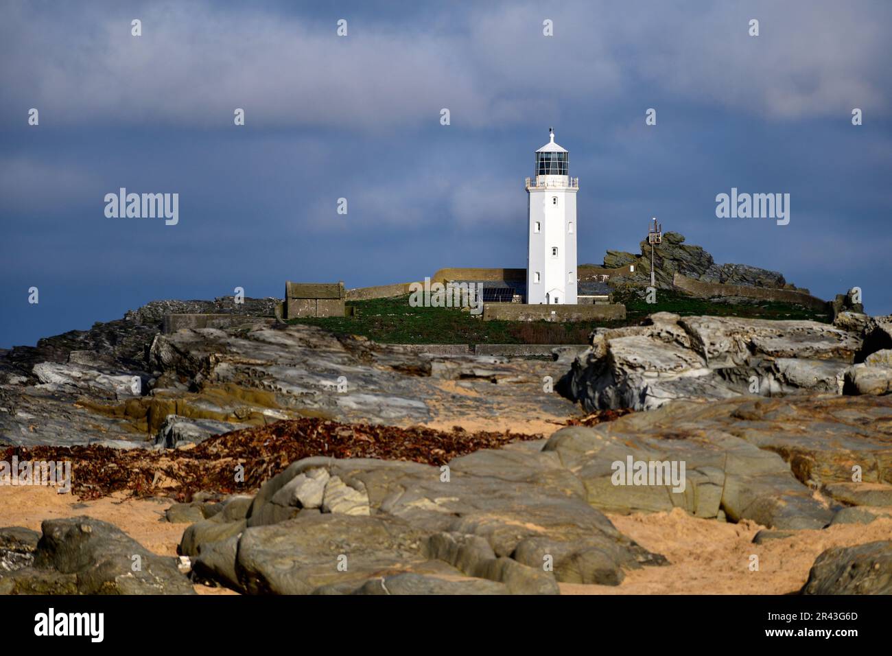 Godrevy Point in Cornwall Stock Photo - Alamy