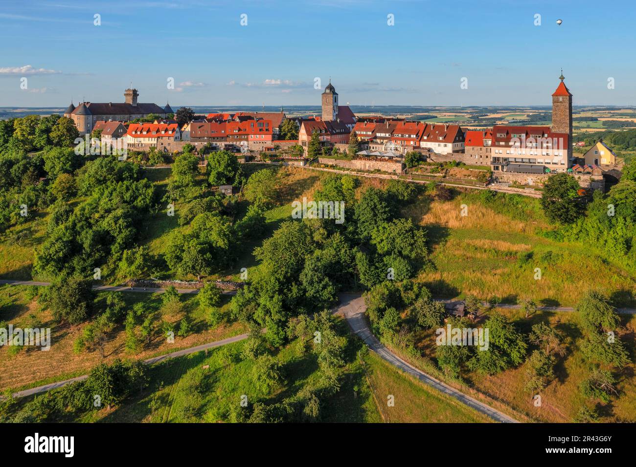 Waldenburg with Waldenburg Castle, Hohenlohe, Baden-Wuerttemberg ...