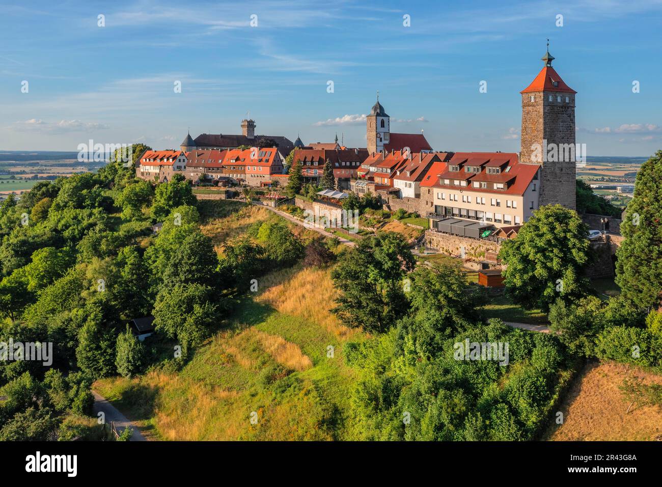 Waldenburg with Waldenburg Castle, Hohenlohe, Baden-Wuerttemberg ...
