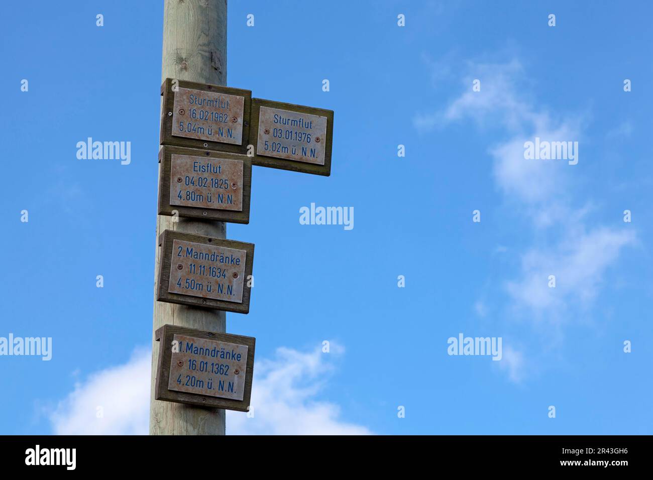 Storm surge indicator Stock Photo - Alamy