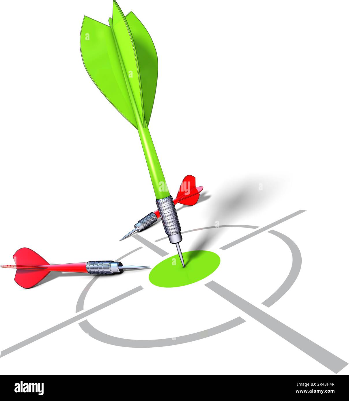 high resolution 3d rendering of a dart concept Stock Photo - Alamy