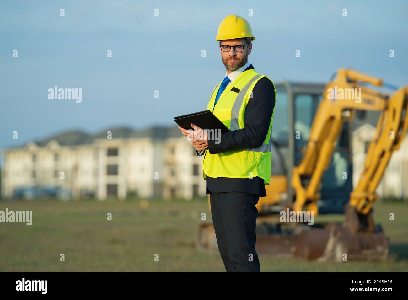 engineer man at civil engineering outdoor, advertisement. engineer man ...