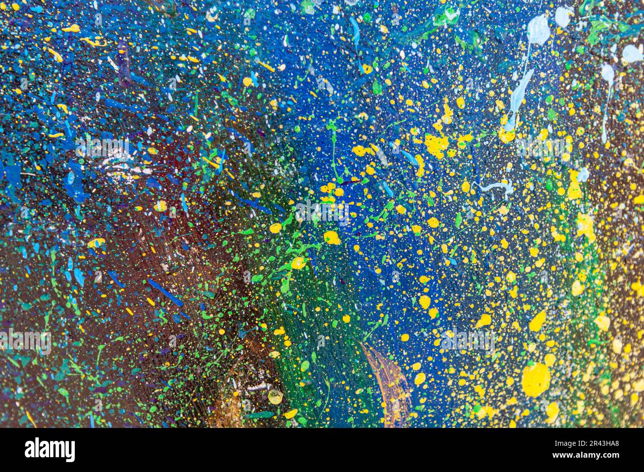 Art paint background of bright multi coloured and textured painted ...