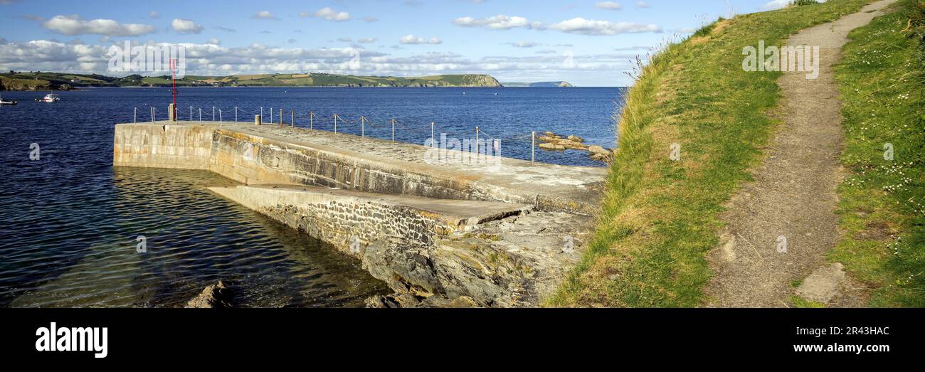 The Porth Jetty at Portscatho, Cornwall UK Stock Photo - Alamy