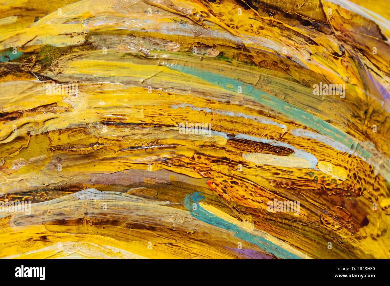 Art paint background of bright multi coloured and textured painted ...