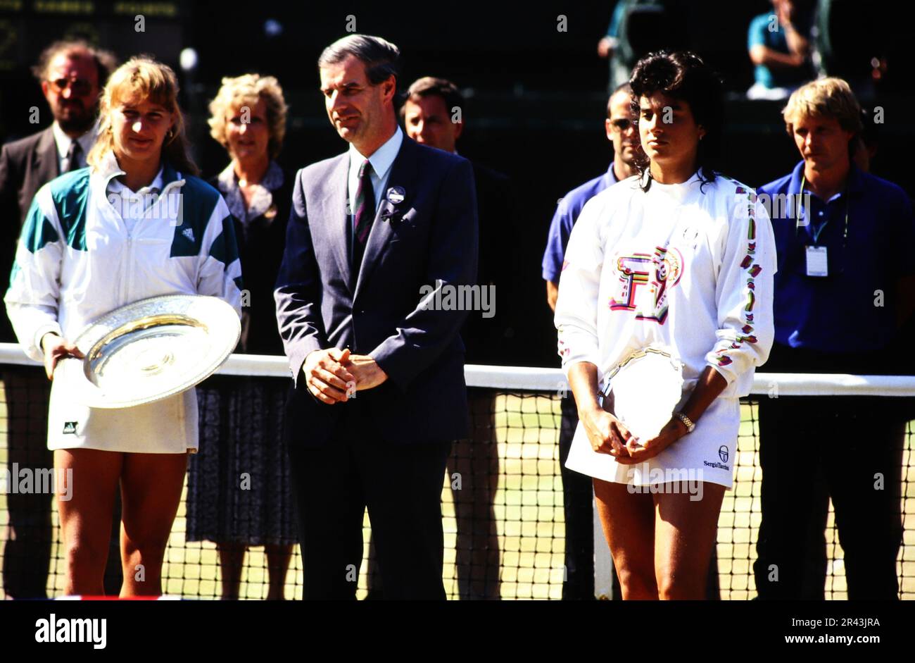 Stefanie Steffi Graf, deutsche Tennisspielerin mit Gabriela Sabatini ...