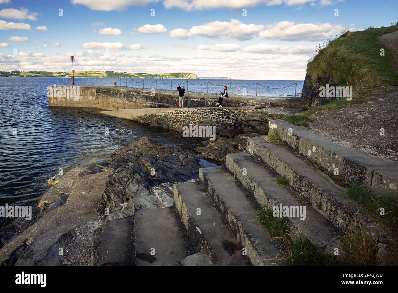The Porth Jetty at Portscatho, Cornwall UK Stock Photo - Alamy