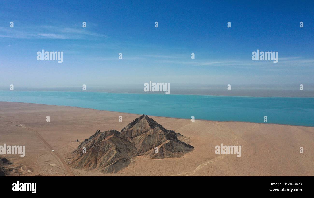 Ruoqiang. 23rd May, 2023. This aerial photo taken on May 23, 2023 shows ...