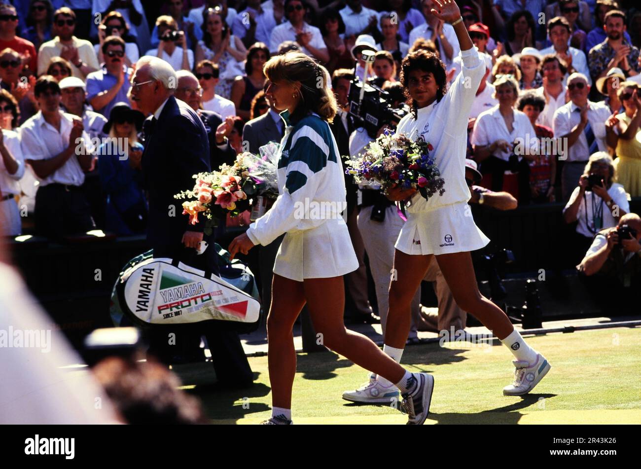Stefanie Steffi Graf, deutsche Tennisspielerin mit Gabriela Sabatini ...