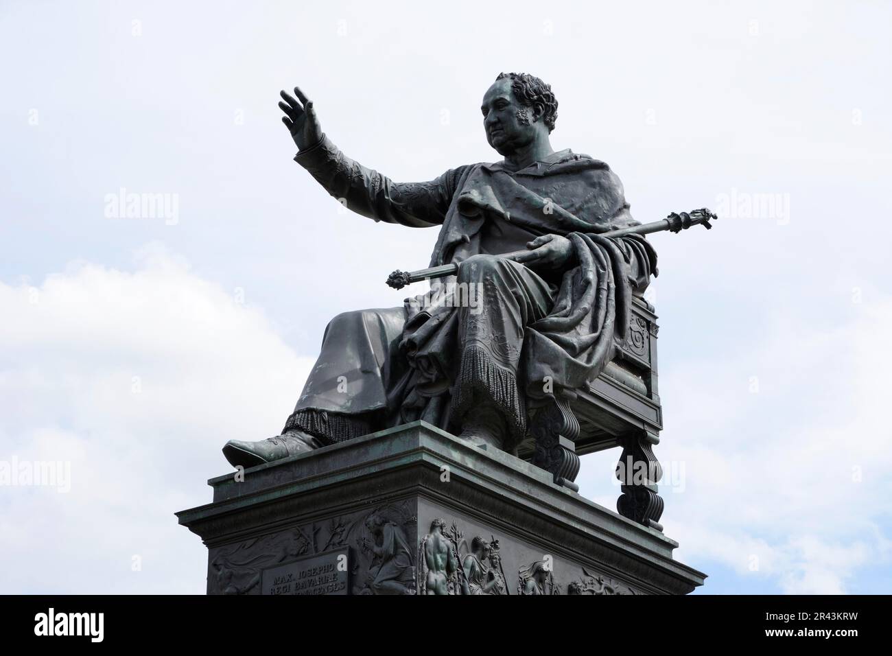 Monument of King Max Josef in Munich, at the Max-Josef Platz. The ...