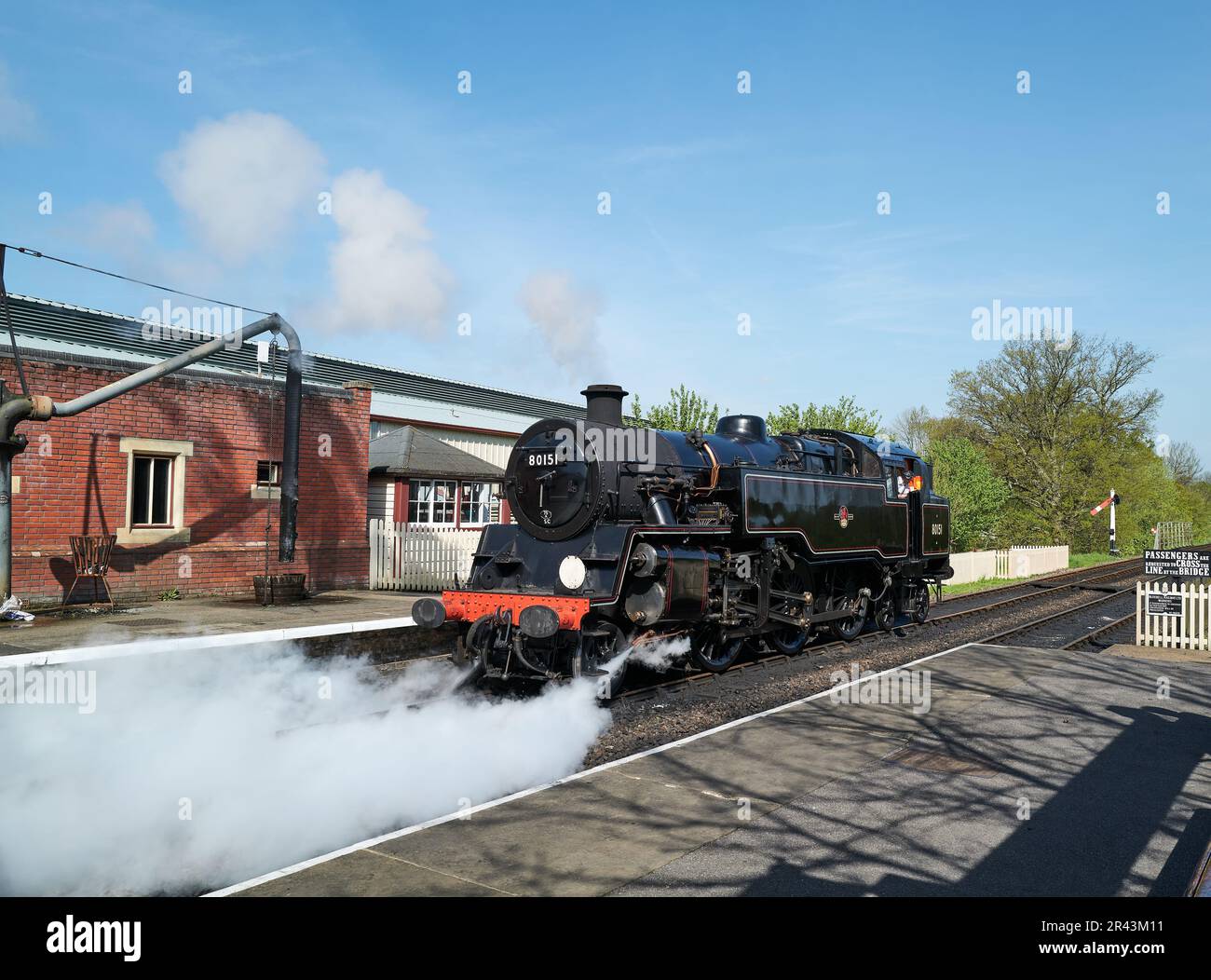 Locomotive engine of the Bluebell steam railway line at Sheffield Park ...