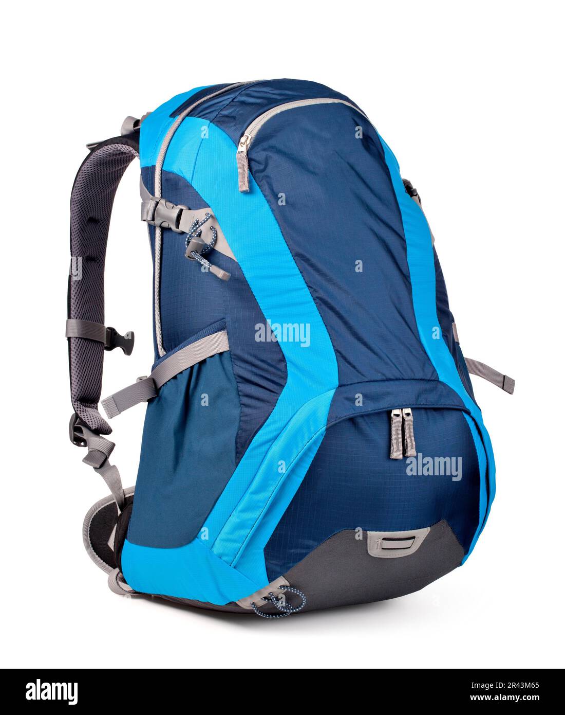 blue backpack, isolated over white Stock Photo - Alamy