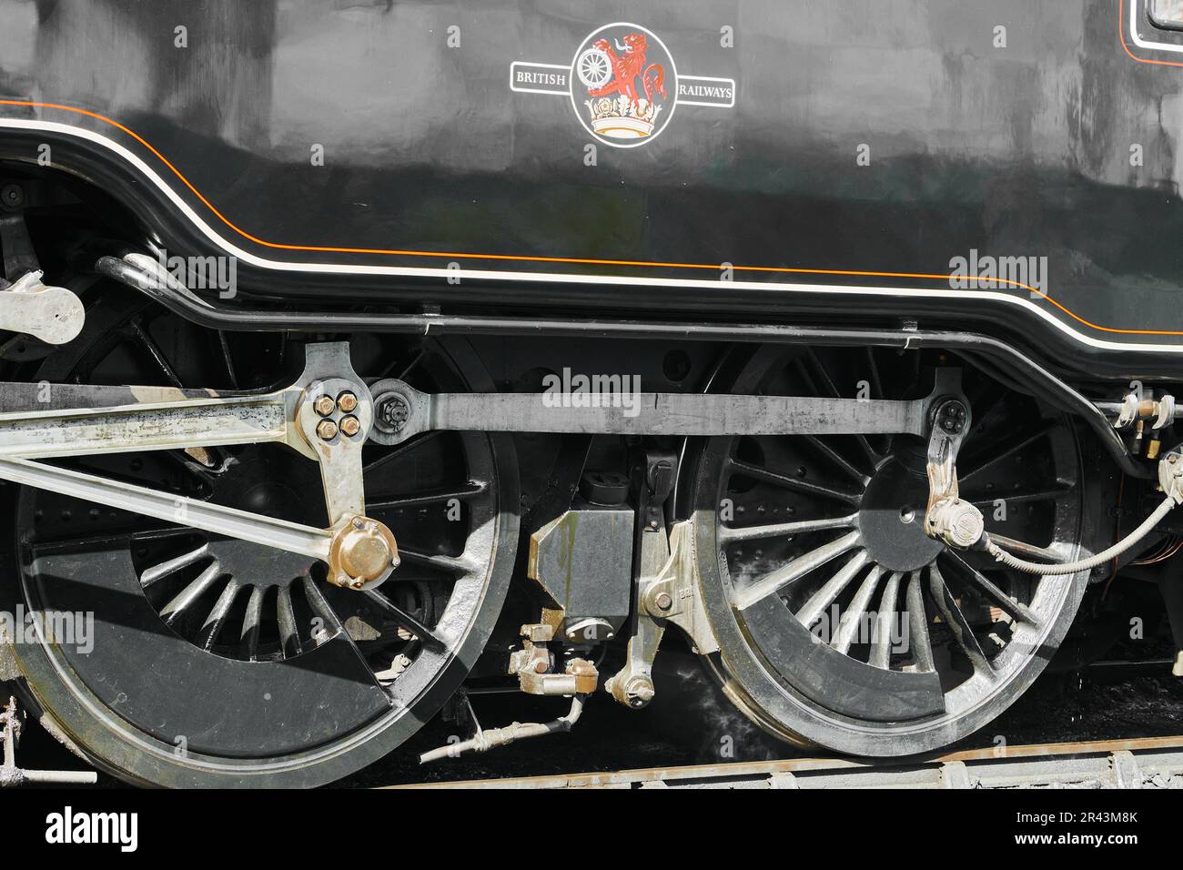 Locomotive engine of the Bluebell steam railway line at Sheffield Park ...