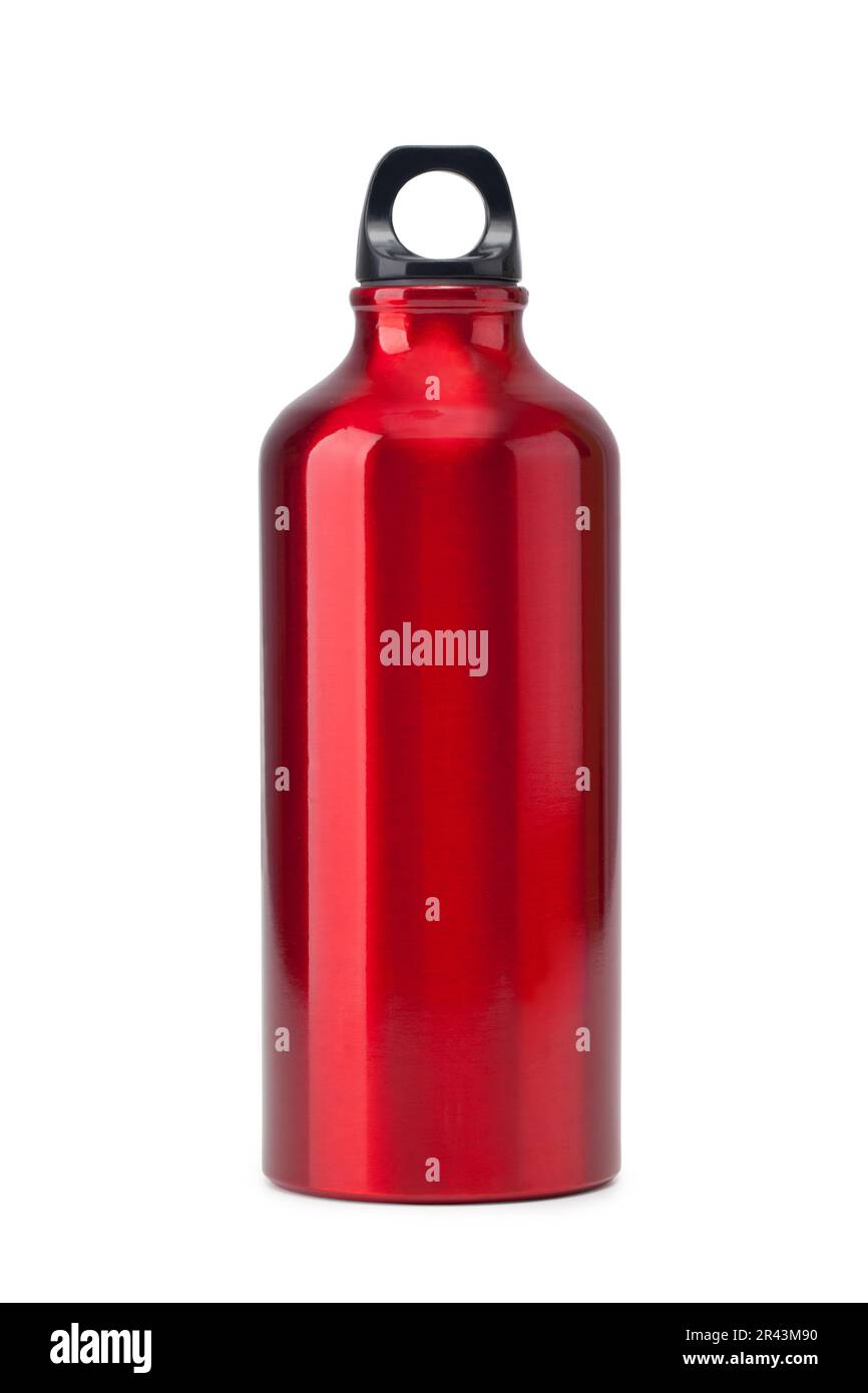 aluminum water flask on a white background Stock Photo - Alamy