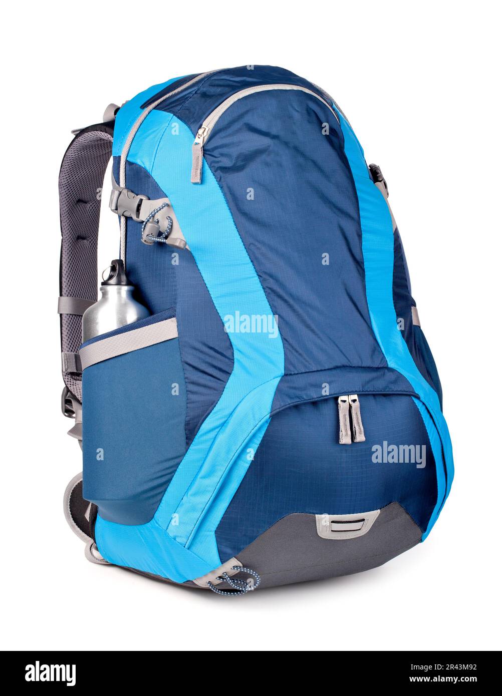 blue backpack, isolated over white Stock Photo - Alamy