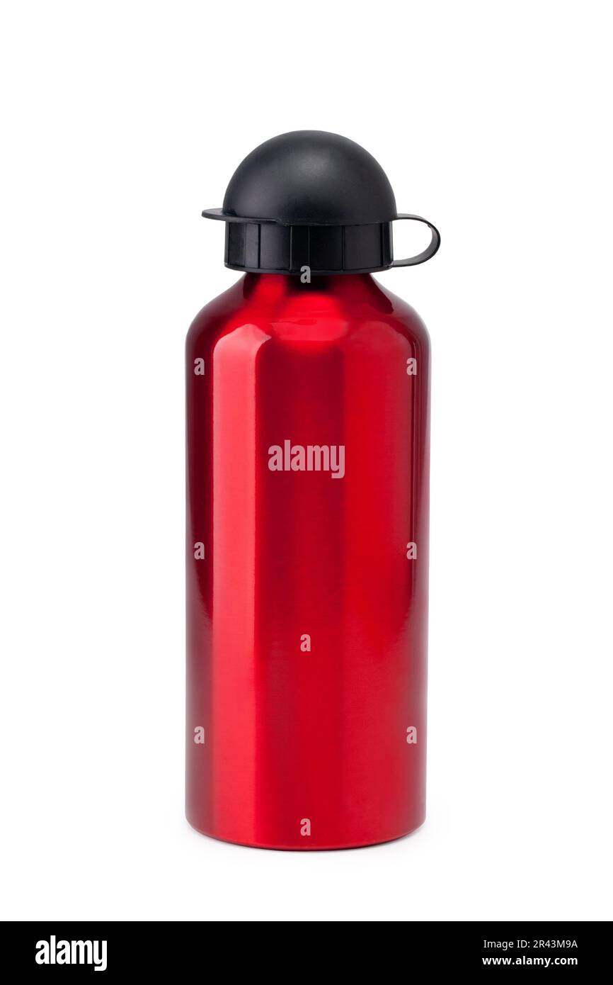 aluminum water flask on a white background Stock Photo - Alamy