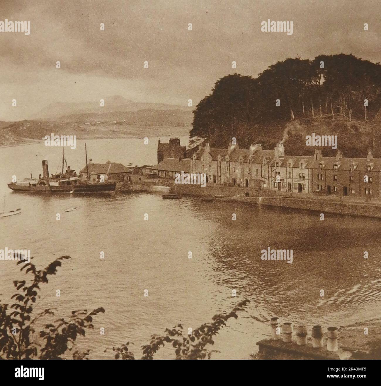 A 1939 old photograph of Portree, Isle of Skye, Scotland Stock Photo ...