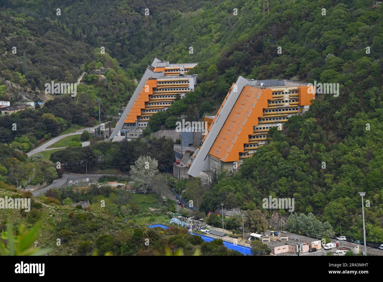 Headquarters and office building of Telecom Genova, 1973 designed by ...