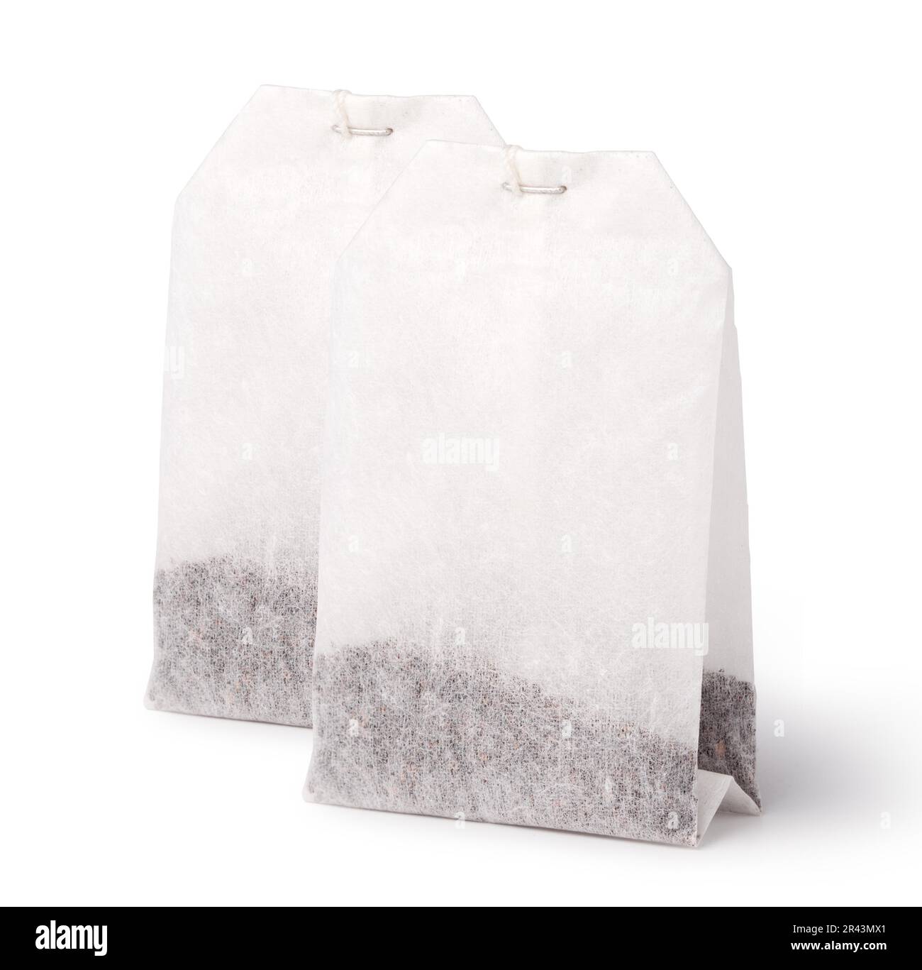tea bags on a white background Stock Photo - Alamy