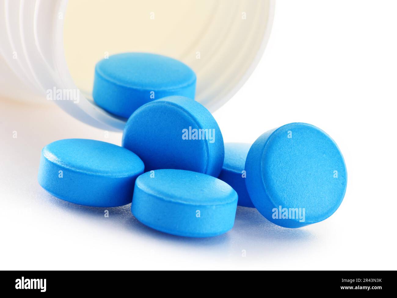 Composition with drug pills isolated on white background Stock Photo ...