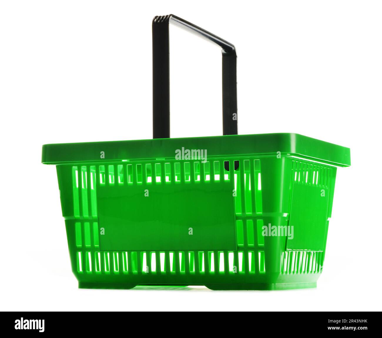 Empty shopping basket isolated on white background Stock Photo - Alamy