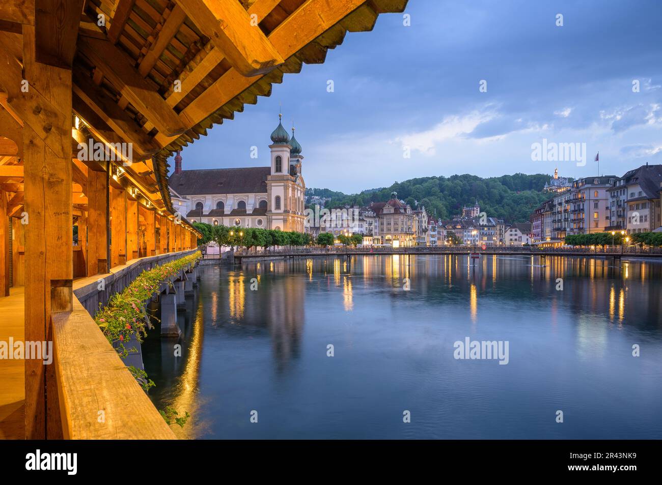 The Legendary Wooden Chapel Bridge, Revealing Lucerne's Old Town ...