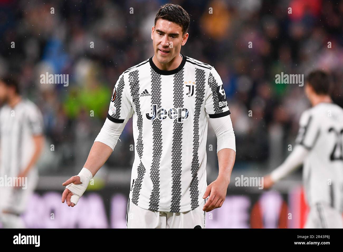 Dusan Vlahovic (Juventus) during the UEFA Europa League semi-final ...