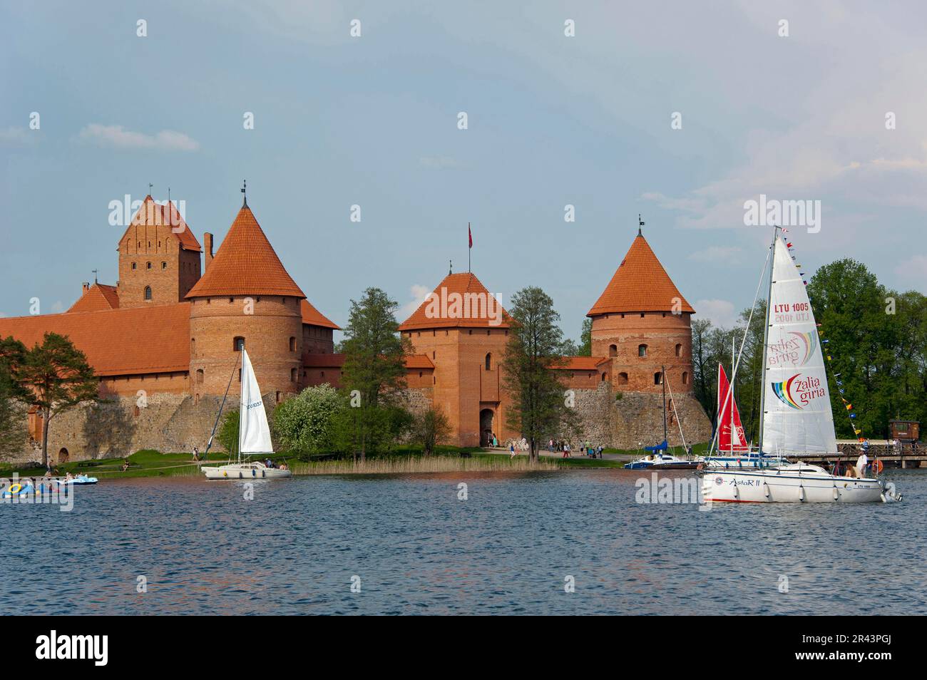 Trakai Castle, Trakai, Lithuania, Baltic States, Europe, moated castle ...