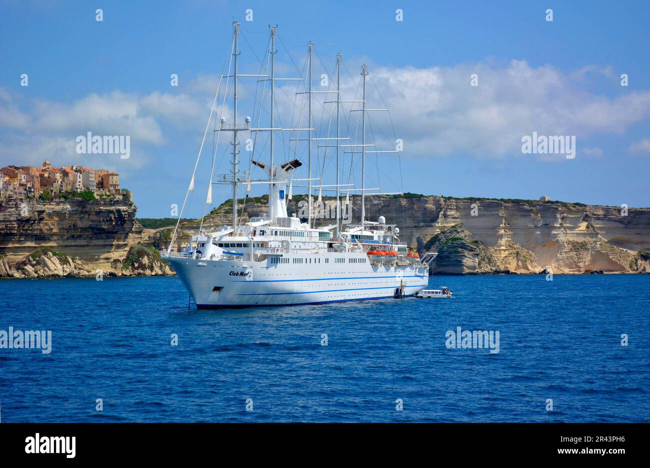 France, island of Corsica, near Porto Vecchio, Bonifacio, large sailing ...