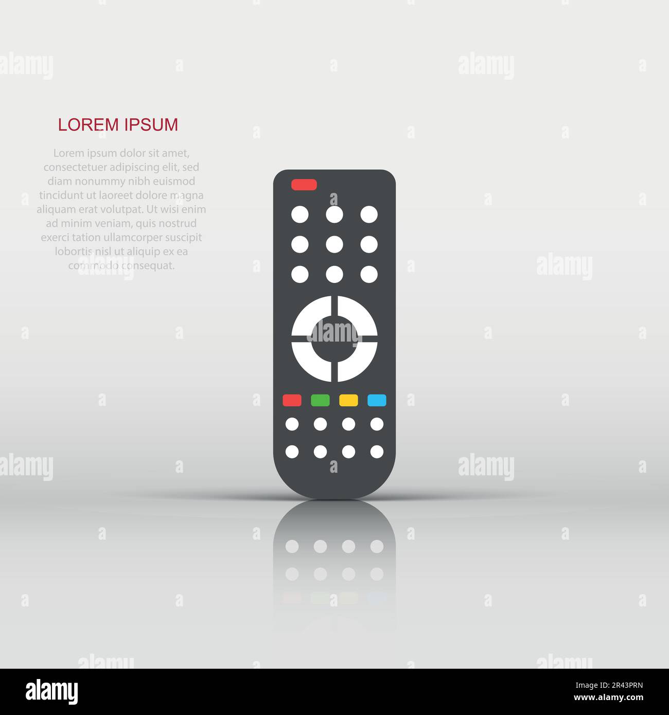 Remote control icon in flat style. Infrared controller vector ...