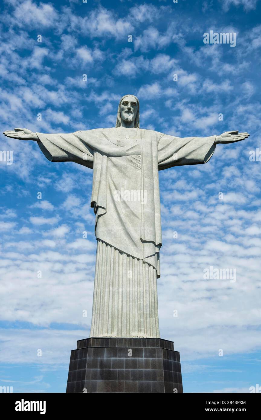 Statue of Christ the Redeemer, Cristo Redentor, Mount Corcovado, Rio de ...