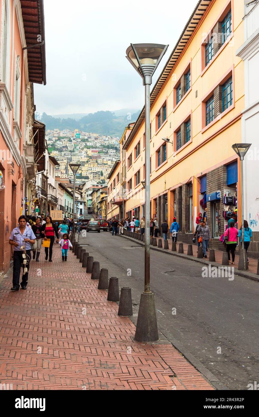 Chile Street, Historical Centre of Quito, Pichincha Province, Ecuador ...