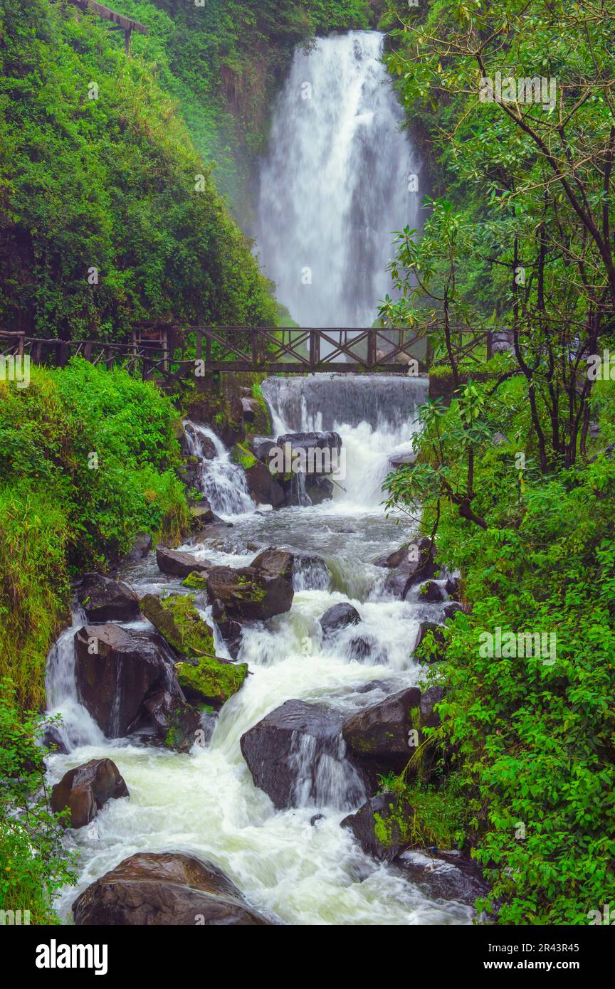 Peguche Waterfalls, Otavalo, Imbabura Province, Ecuador Stock Photo - Alamy