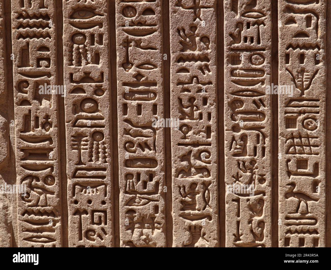 Ancient egyptian hieroglyphs carved at Karnak temple, Luxor, Egypt ...