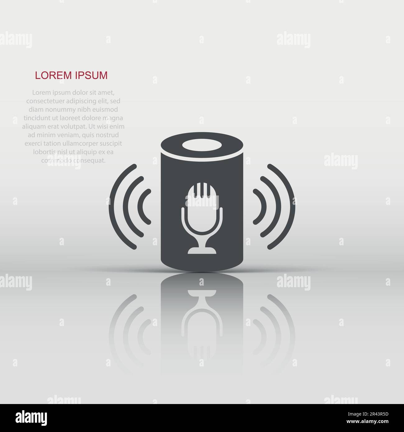 Voice assistant icon in flat style. Smart home assist vector ...