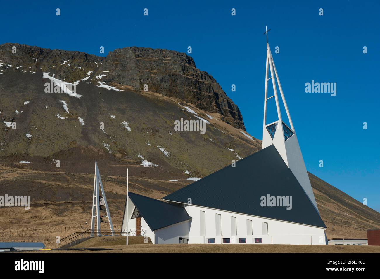 Olafsvik Church, Olafsvik, Western Region, Vesturland, Iceland Stock ...