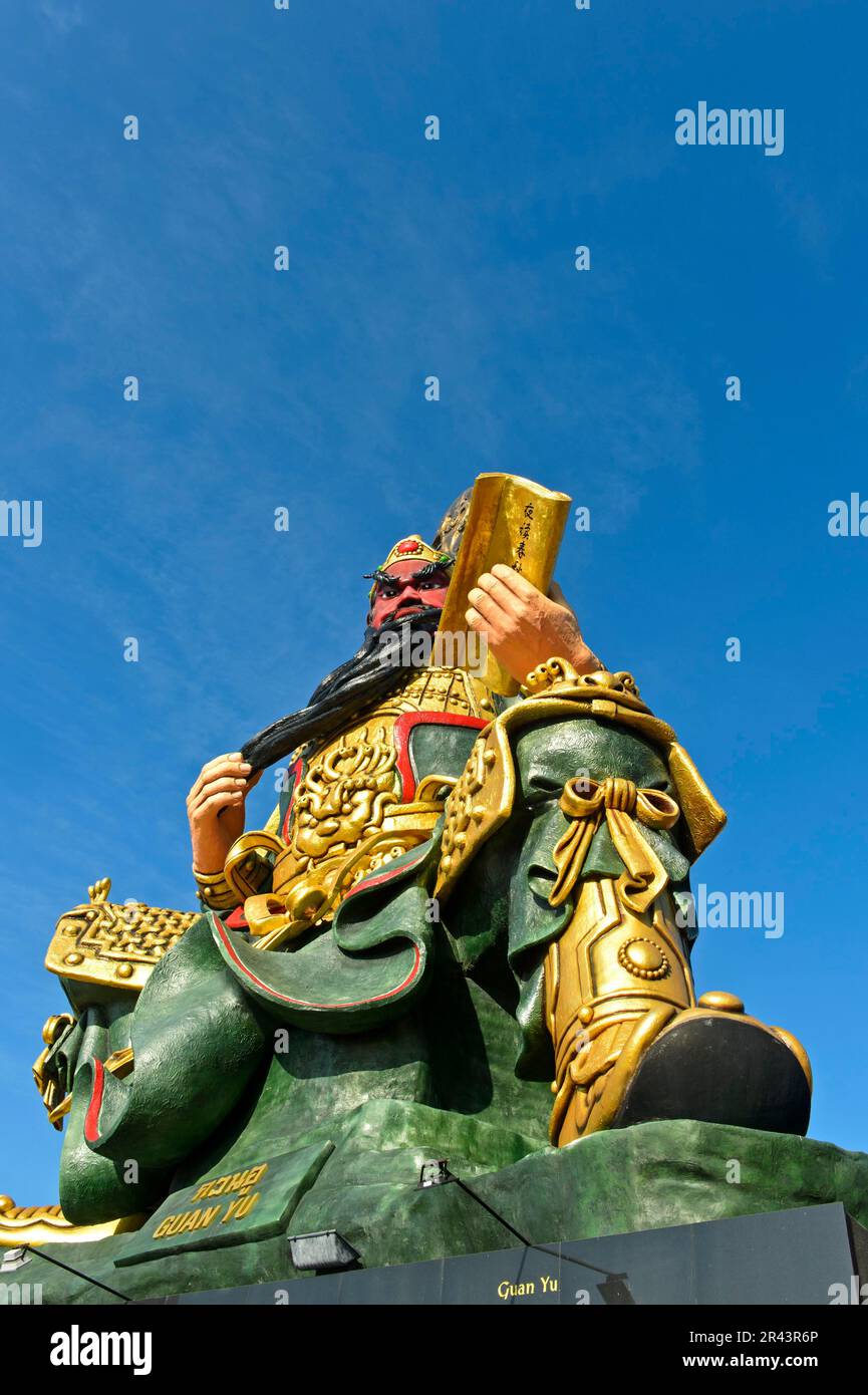 Bronze statue of the Chinese General Guan Yu, Guan Yu Shrine, Koh Samui ...