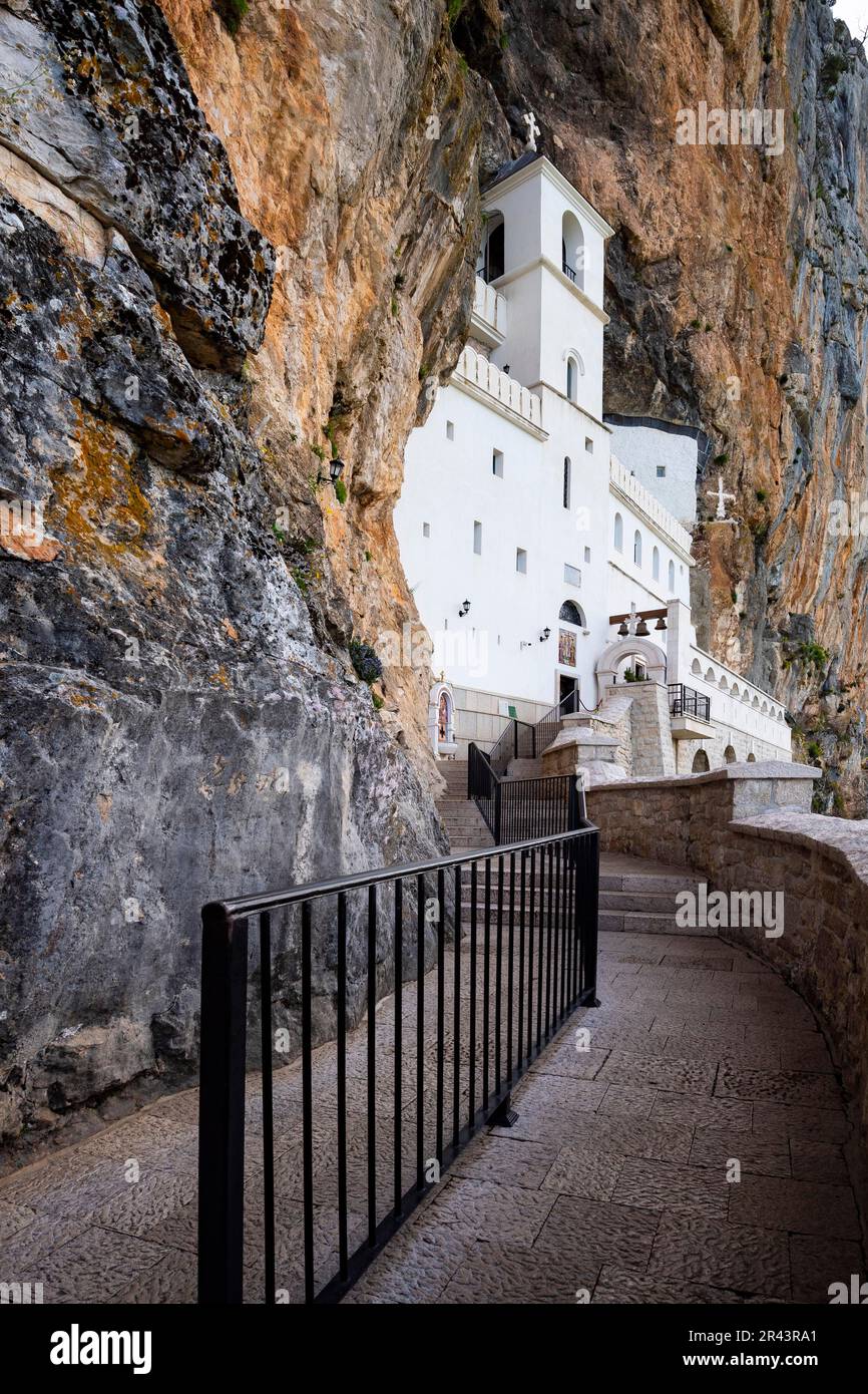 Serbian Orthodox Monastery Ostrog, upper building, Danilovgrad Province ...