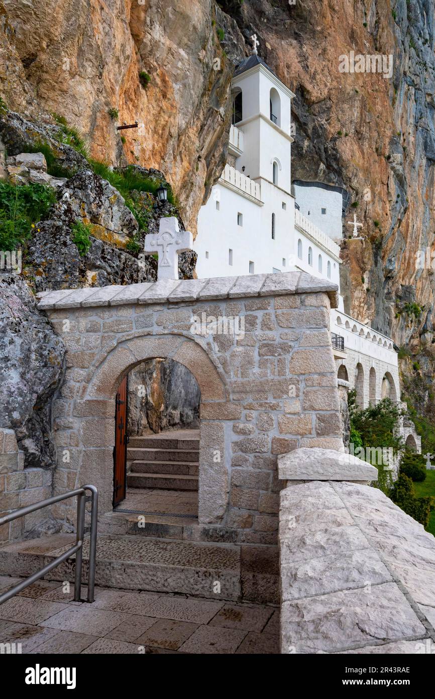 Serbian Orthodox Monastery Ostrog, upper building, Danilovgrad Province ...