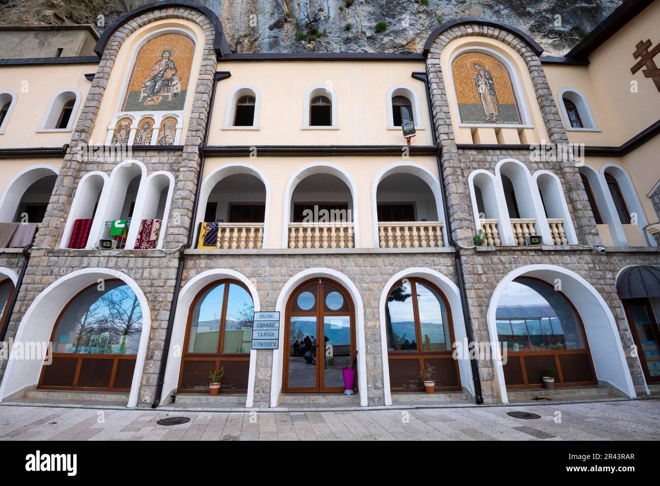 Serbian Orthodox Monastery Ostrog, lower building, Danilovgrad Province ...