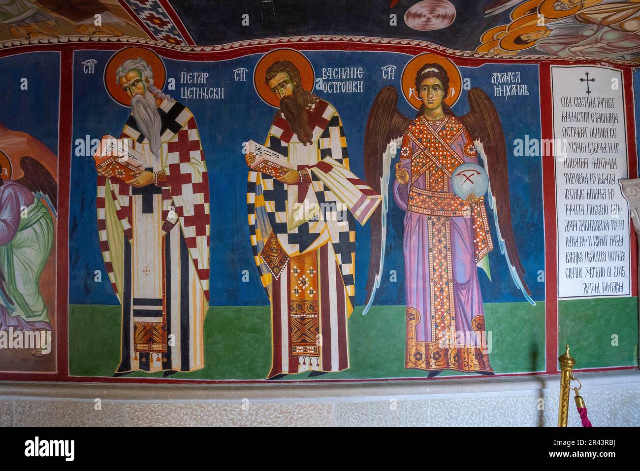 Historical frescoes from the 17th century, Serbian Orthodox Monastery ...