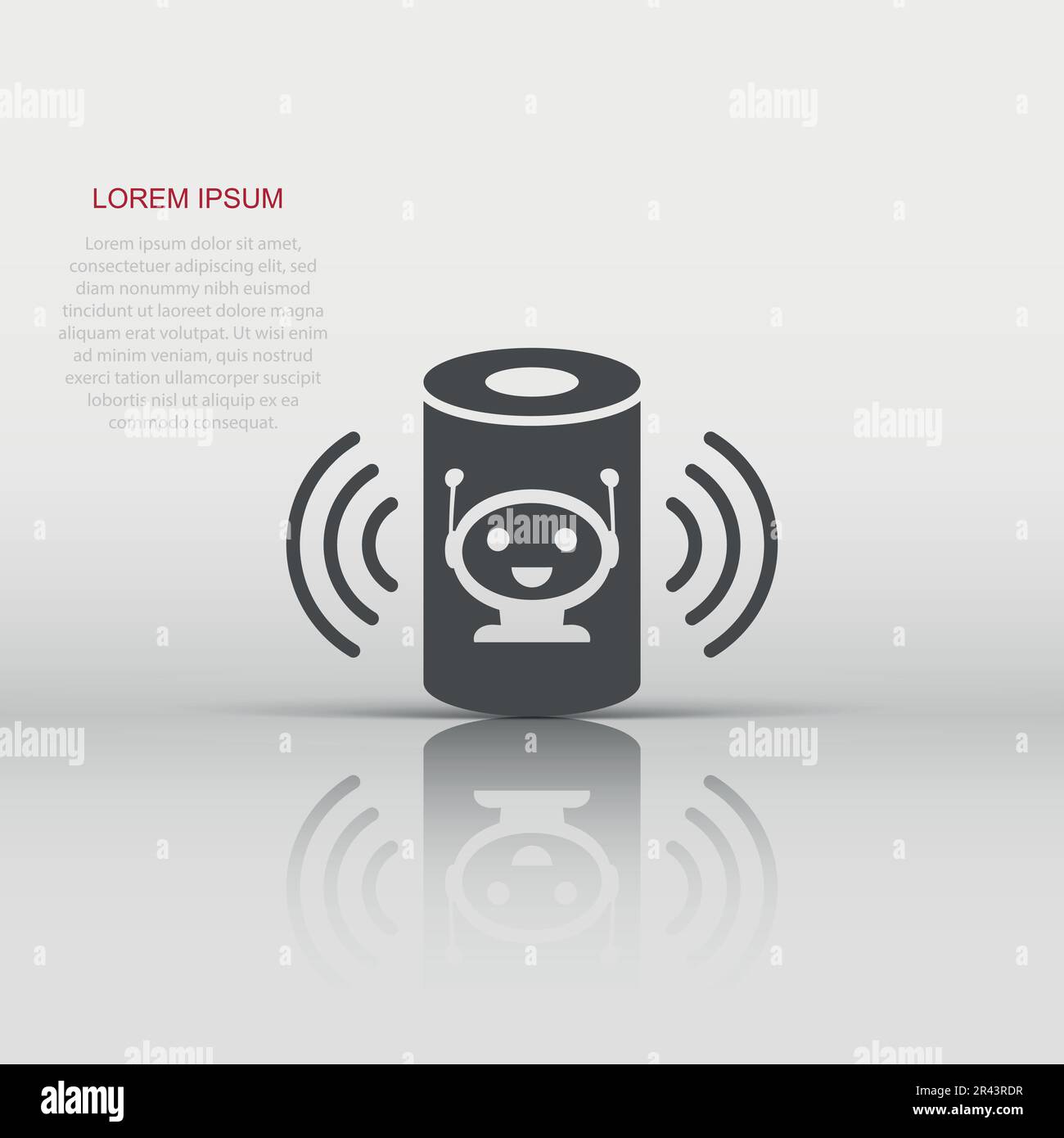 Voice assistant icon in flat style. Smart home assist vector ...