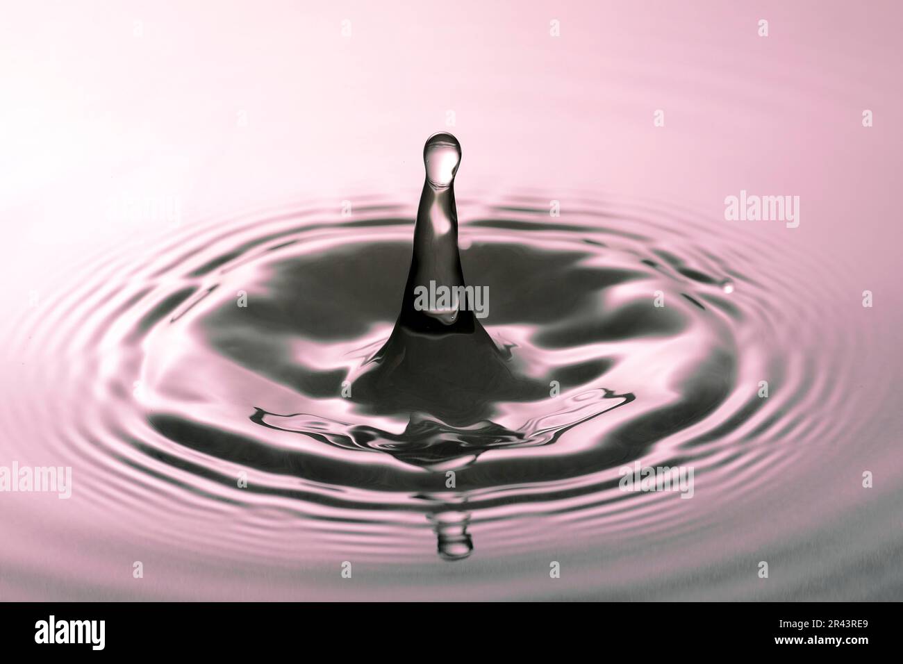 Water drop falls on water surface Stock Photo - Alamy