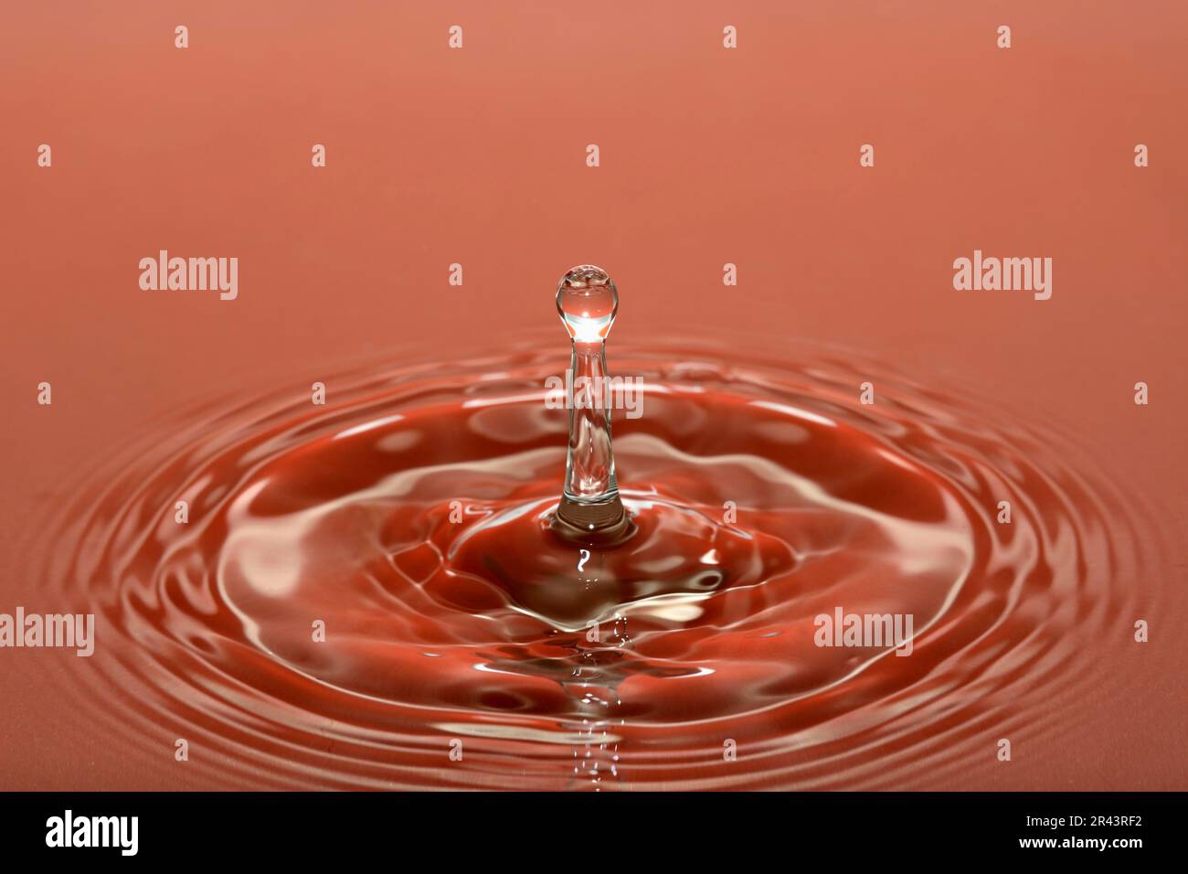 Water drop falls on water surface Stock Photo - Alamy