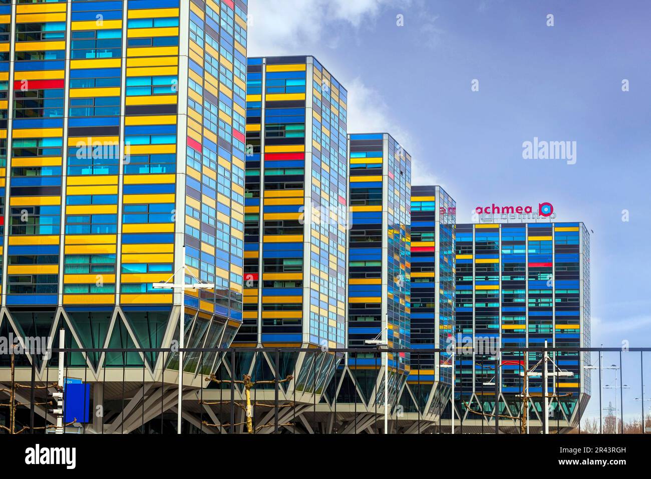 Modern and colourful architecture, Leiden, South Holland, Netherlands ...