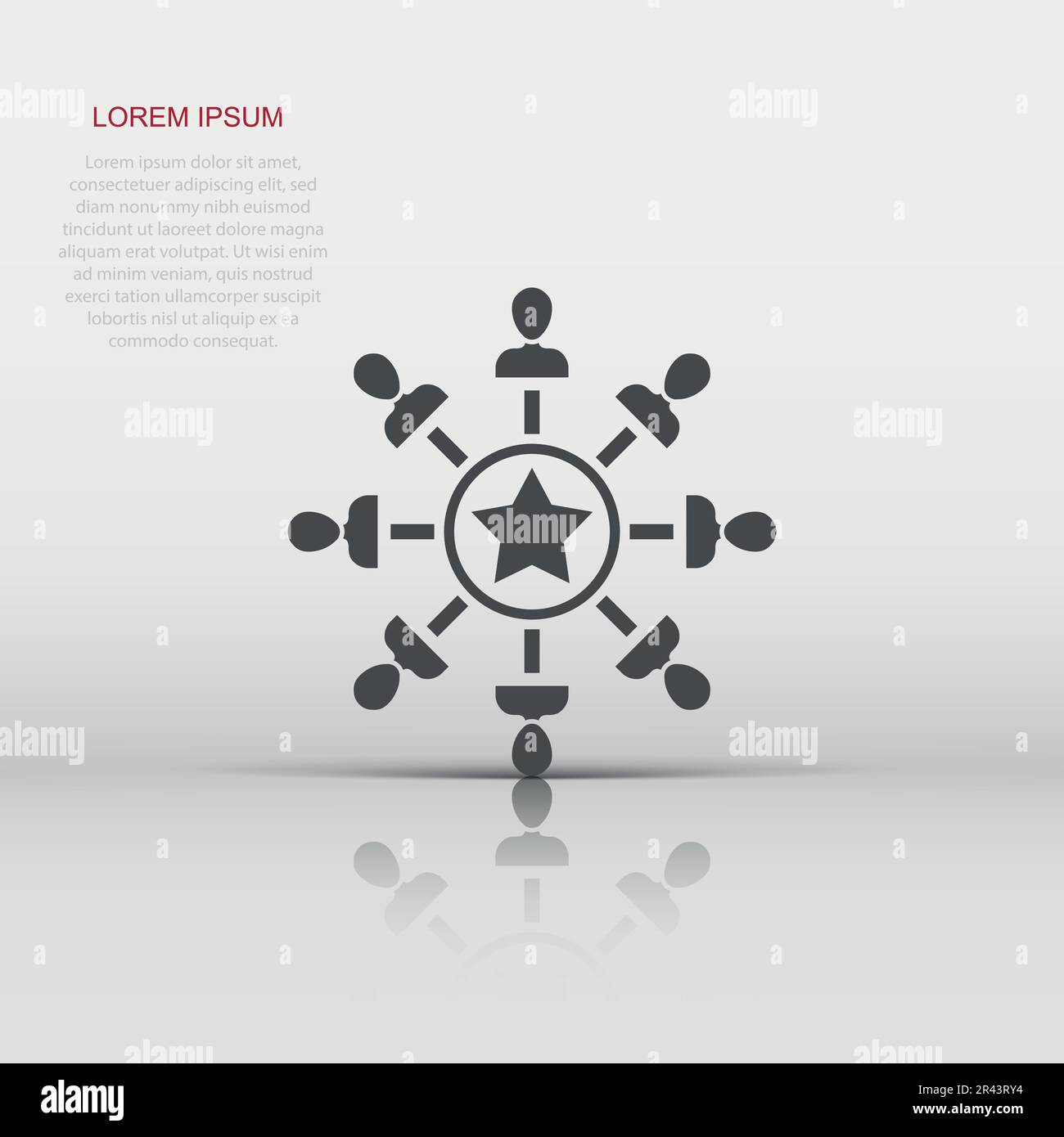 Mind awareness icon in flat style. Idea human vector illustration on ...