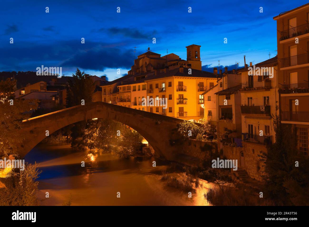 Bridge La Carcel, River Ega, Puente de la carcel, Estella, Navarre, Way ...