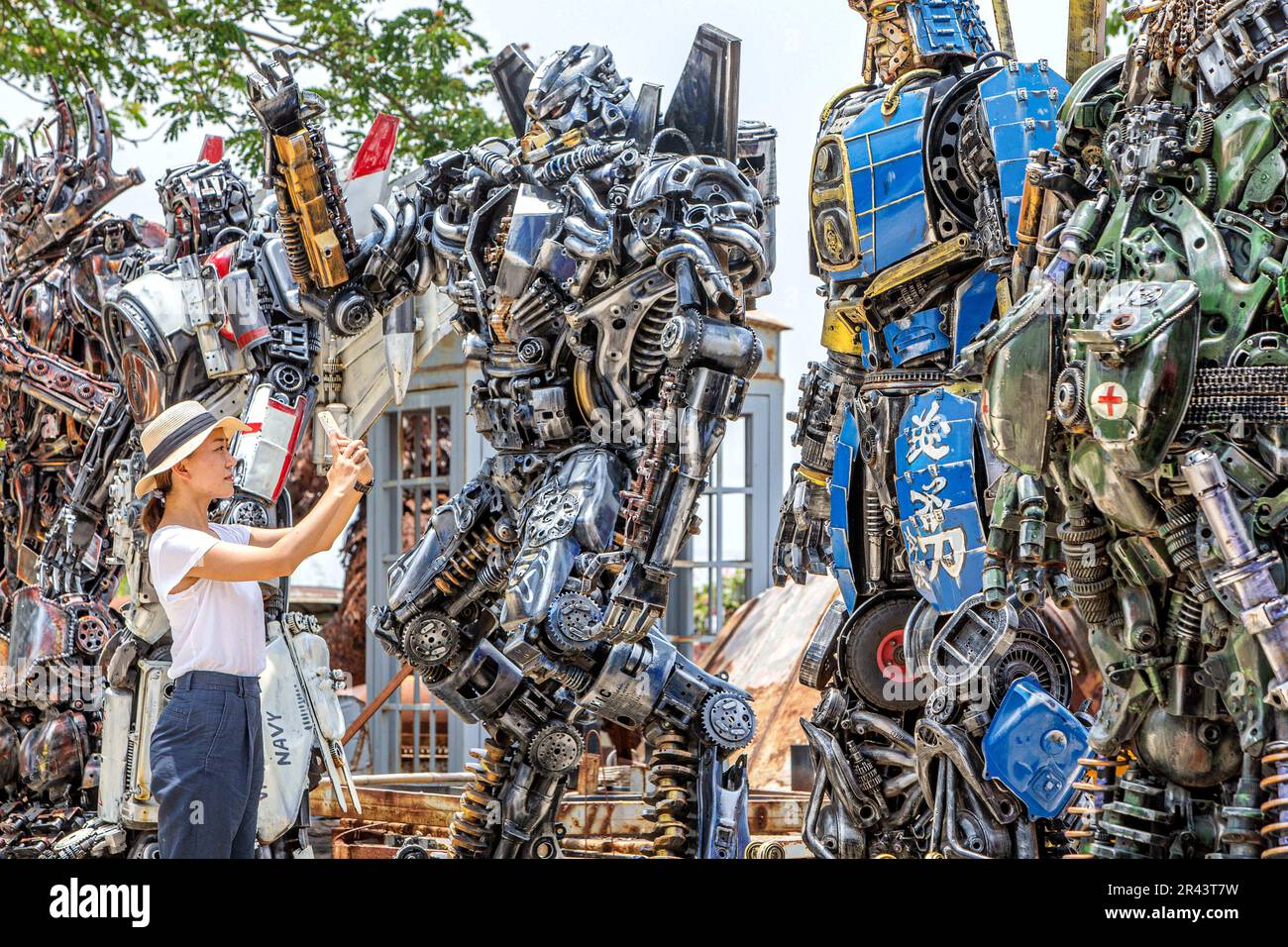 Ang Thong, Thailand. 25th May, 2023. A tourist takes photos at the ...
